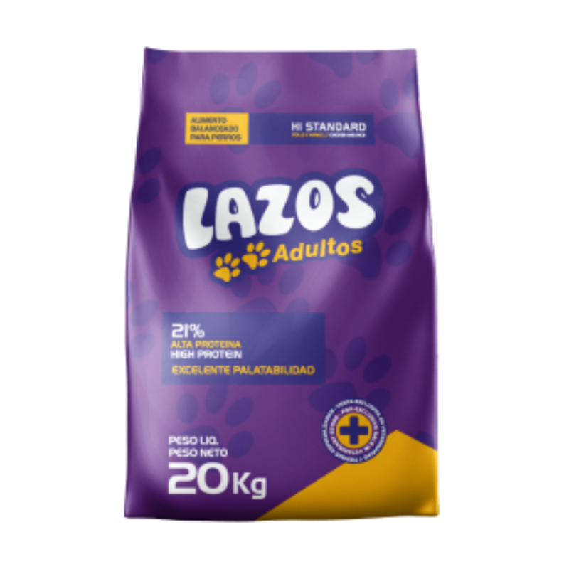 ALIMENTO LAZOS PARA PERRO ADULTO X 20KG - Corralón Gomensoro